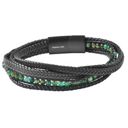 Adelia&acute;s Armband ADELIA&acute;S "Unisex Armband &ndash; Lederarmband aus Leder mit Tigerauge 23 cm", schwarz, Armb&auml;nder, Damen, 23cm, Leder, Armband, Sch&ouml;ne Geschenkidee zum Valentinstag