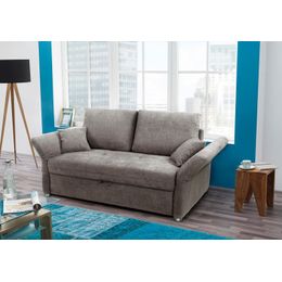 Jockenh&ouml;fer Schlafsofa JOCKENH&Ouml;FER GRUPPE "Luca, B: 166-185 cm, Liegefl. 141-163x201 cm", beige (greige), B:166cm H:90cm T:102cm, Luxus-Microfaser (100% Polyester);Zierkissen: 100% Polyester, Sofas, Schlafsofa, mit Bettfunktion, Armteilverstellung, in 2 Breiten