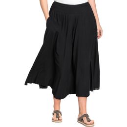 sheego Damen Hosenrock mit Smokbund schwarz Gr&ouml;&szlig;e 54
