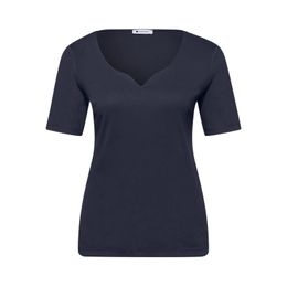 Street One Kurzarmshirt - Damen - Gr. 38 - dunkelblau