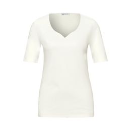 Street One Kurzarmshirt - Damen - Gr. 46 - wei&szlig;