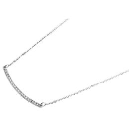 Adelia&acute;s Kette ohne Anh&auml;nger ADELIA&acute;S "Damen Halskette &ndash; Ankerkette aus Edelstahl mit Zirkonia 43 cm", silber, Halsketten, Damen, 43cm, Edelstahl, Ideal als Geschenk zum einfach so