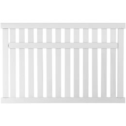 Gartenzaun Plus "Country", wei&szlig;, H:96cm L:150cm, Massivholz, Stahl, Zaunelemente, H&ouml;he: 96 cm, Gesamtl&auml;nge: 4,86 bis 23,94 m, zum Einbetonieren