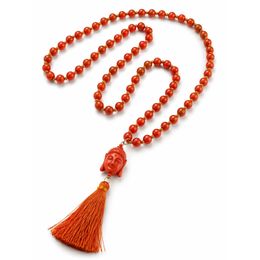 Lange Kette "Nepal", Damen, Gr. onesize, Glas, orange, Collezione Alessandro, Basic, Halsketten, mit echten Glasperlen