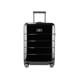 JOOP! Hartschalen-Trolley JOOP "volare 1.0 trolleycase vz 4w", Gr. B/H/T: 38,8cm x 55,4cm x 22,5cm 38 l, schwarz, Polycarbonat, Basic, Koffer, Hartschalen-Koffer mit 4 Rollen