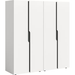 Kleiderschrank Home Affaire "BJ&Ouml;RNEBORG, Schlafzimmerschrank, Garderobe, Schrank", wei&szlig;, B:160cm H:180cm T:51cm, FSC-zertifizierter Holzwerkstoff, Schr&auml;nke, Kleiderschrank, 2 Schr&auml;nke, je 80 cm breit, 2 Kleiderstange, 4 B&ouml;den
