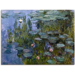 Wandbild Artland "Seerosen (Nympheas). 1918/1921.", gr&uuml;n (farbe bild(er): gr&uuml;n), B:120cm H:90cm, Bilder, als Leinwandbild, Poster in verschied. Gr&ouml;&szlig;en