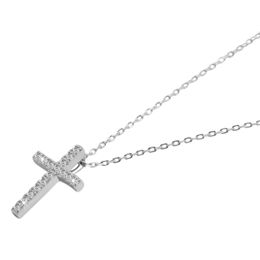 Adelia&acute;s Kette ohne Anh&auml;nger ADELIA&acute;S "Damen Halskette aus 925 Silber mit Zirkonia 43+5", silber, Halsketten, Damen, 48cm, Silber 925 (Sterlingsilber), Perfekt als Geschenk zum Geburtstag