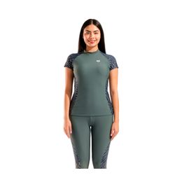 arena Damen-UV-Schutz-Rash-Allover-Kurzarm-Schwimmshirt - Damen - Gr. M