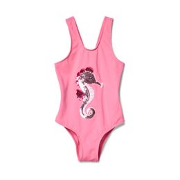 Tchibo - Kinder-Badeanzug mit Wendepailletten - Baby - Gr. 86/92 - pink/print
