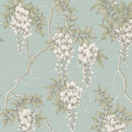 Vliestapete SUPERFRESCO EASY "Glyzinienbaum", blau (hellblau), B:0,52m H:10m L:10m, Vlies, Tapeten, 10mx52cm (ca. 5m2)