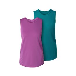 Tchibo - 2 Sport-Tops - Damen - Gr. XS - violett