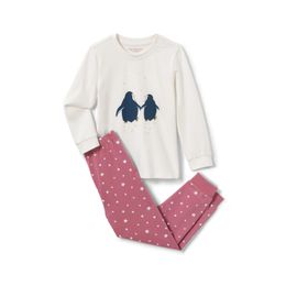 Tchibo - Kinder-Pyjama &raquo;Glow in the dark&laquo; - Baby - Gr. 86/92 - wei&szlig;/print