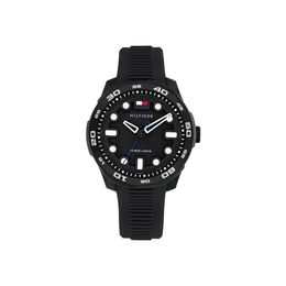 Quarzuhr Tommy Hilfiger "TH-REGATTA", schwarz, Armbanduhren, Herren, Quarzuhr, Armbanduhr, Damenuhr, Herrenuhr, Silikonarmband, analog