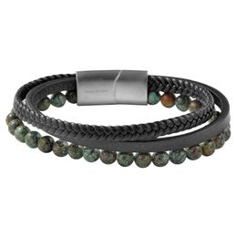Adelia&acute;s Armband ADELIA&acute;S "Unisex Armband &ndash; Lederarmband aus Leder mit Tigerauge 19 cm", schwarz, Armb&auml;nder, Damen, 19cm, Leder, Armband, Sch&ouml;ne Geschenkidee zum Valentinstag