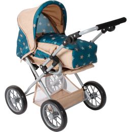 Bayer Chic 2000 Kombi-Puppenwagen CHIC2000 "Leni", beige (sternchen beige), Puppenwagen, KinderB:37cm H:68cm T:64cm, Kunststoff, Metall, Stoff, mit herausnehmbarer Tragetasche, B:37cm H:68cm T:64cm