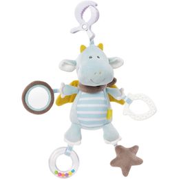 babyFEHN Greifspielzeug FEHN "Little Castle, Activity-Drache mit Klemme", blau, Greifspielzeug, KinderH:38cm, Softvelour, mit Klemme, H:38cm