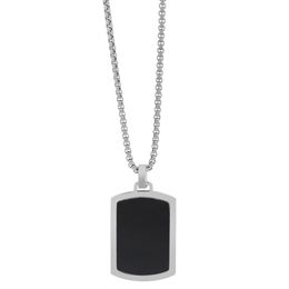 Adelia&acute;s Kette mit Anh&auml;nger ADELIA&acute;S "Unisex Edelstahl Halskette mit Anh&auml;nger", schwarz (silberfarben, schwarz), Halsketten, Damen, unbekannt, Edelstahl