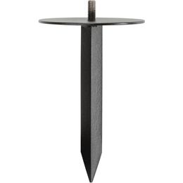 Bodenanker Evotec "PAUL", grau (schwarz, anthrazit), B:10cm T:10cm, Metall, Bodenanker, Leuchtenzubeh&ouml;r Erdspie&szlig;, Erdspie&szlig; - Ideal f&uuml;r unebenes Gel&auml;nde