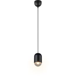 REALITY LEUCHTEN Pendelleuchte "NARA, H&auml;ngelampe inkl. Leuchtmittel 1x E27 806 Lumen 2700K warmwei&szlig;", schwarz matt, 1, &Oslash; 10,5cm H: 150cm, 2 Stk., Leuchten, H&auml;ngeleuchte in schlichtem Design &Oslash; 11cm, Leuchtmittel wechselbar, Pendelleuchte