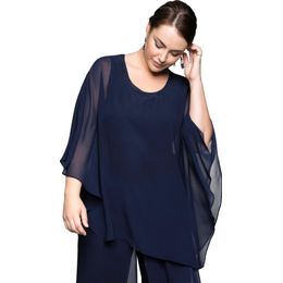 sheego Damen Tunika in 2-in-1-Optik marine Gr&ouml;&szlig;e 52
