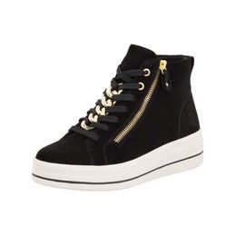 Sneaker Remonte "Remonte Sneaker Veloursleder", Damen, Gr. 37, schwarz, Veloursleder, Schuhe Sneaker