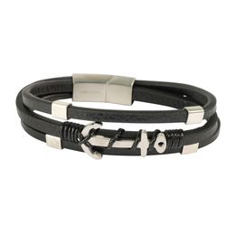 Adelia&acute;s Kettenanh&auml;nger ADELIA&acute;S "Herren Anh&auml;nger &ndash; Gravuranh&auml;nger aus Leder", schwarz, Schmuckanh&auml;nger, Herren, Leder, Kettenanh&auml;nger, Geschenkidee: zeitlos und vielseitig