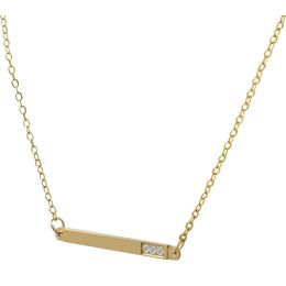 Adelia&acute;s Kette ohne Anh&auml;nger ADELIA&acute;S "Damen Halskette aus Edelstahl mit Strass Steinchen 43 cm", gold, Halsketten, Damen, 43cm, Edelstahl, Ein Geschenk, das Freude macht