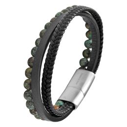 Adelia&acute;s Armband ADELIA&acute;S "Unisex Armband &ndash; Lederarmband aus Leder mit Tigerauge 21 cm", schwarz, Armb&auml;nder, Damen, 21cm, Leder, Armband, Ein Geschenk, das Freude macht