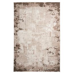 Teppich Kayoom "Olivo 922", braun (beige), B:120cm H:13mm L:170cm, Polyester, Teppiche, Teppich, Kurzflor, Vintage, Modernes Muster, Deko, Vegan