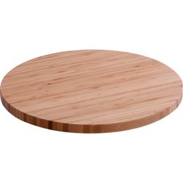 Servierteller zeller PRESENT "Drehkabinett", beige (natur), H:3,7cm &Oslash;:35cm, Bambus, Servierplatten, Drehfunktion
