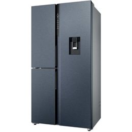 Haier Multi Door "HSPR79F18DWMB", Energieeffizienz: D (A-G), grau (beige), NoFrost, K&uuml;hlschr&auml;nke, Humidity Zone: Obst, Gem&uuml;se und Salat 2x l&auml;nger frisch halten