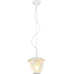 Trio LEUCHTEN Au&szlig;en-Deckenleuchte "VENTA, Outdoor Pendelleuchte 1-flammig, exkl 1x E27 max 10W, IP44", wei&szlig; matt, 1, H: 82cm, 1 Stk., Leuchten, Terrassen H&auml;ngelampe, Pendelleuchte Garten max H&ouml;he 82cm