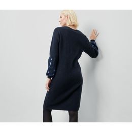 Tchibo - Strickkleid mit Pailletten - Damen - Gr. XL - dunkelblau