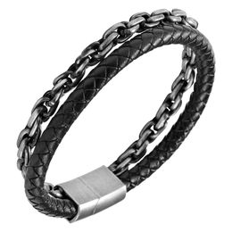 Adelia&acute;s Armband ADELIA&acute;S "Unisex Armband &ndash; Lederarmband aus Leder 21 cm", schwarz, Armb&auml;nder, Damen, 21cm, Leder, Armband, Ein Geschenk, das Freude macht
