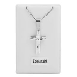 Adelia&acute;s Kette ohne Anh&auml;nger ADELIA&acute;S "Damen Halskette mit Anh&auml;nger &ndash; Kreuz aus Edelstahl", silber, Halsketten, Damen, 50cm, Edelstahl, Perfekt als Geschenk f&uuml;r besondere Menschen