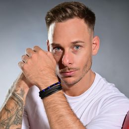 Adelia&acute;s Armband ADELIA&acute;S "Herren Armband &ndash; Lederarmband aus Leder mit Sodalith 23 cm", schwarz, Armb&auml;nder, Herren, 23cm, Leder, Armband, Zum Verschenken &ndash; passend f&uuml;r viele Anl&auml;sse