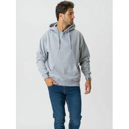 Rundhalspullover TEESHOPPEN "TEESHOPPEN Pullover Hoodie", Herren, Gr. M, oxford grau, Obermaterial: 65% Baumwolle, 35% Polyester, Pullover Rundhalspullover