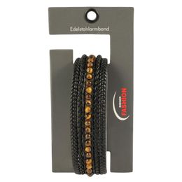 Adelia&acute;s Armband ADELIA&acute;S "Herren Armband &ndash; Lederarmband aus Leder mit Tigerauge 19 cm", schwarz, Armb&auml;nder, Herren, 19cm, Leder, Armband, Zum Verschenken &ndash; ideal zum Weihnachten
