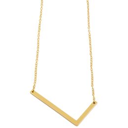 Adelia&acute;s Kette ohne Anh&auml;nger ADELIA&acute;S "Damen Halskette mit Anh&auml;nger &ndash; Buchstabe aus Edelstahl", gold, Halsketten, Damen, 48cm, Edelstahl, Ideal als Geschenk f&uuml;r besondere Anl&auml;sse
