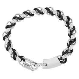 Adelia&acute;s Armband ADELIA&acute;S "Herren Armband &ndash; Lederarmband aus Leder 21 cm", schwarz, Armb&auml;nder, Herren, 21cm, Leder, Armband, Ideal zum Verschenken &ndash; schlicht und stilvoll
