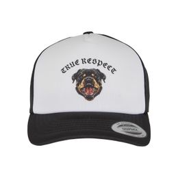 Trucker Cap MisterTee "MisterTee True Respect Foam Trucker Cap", Herren, Gr. onesize, schwarz, wei&szlig;, schwarz, 100% Polyester, bedruckt, Caps