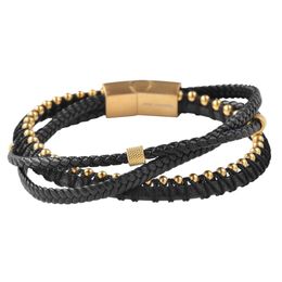 Adelia&acute;s Armband ADELIA&acute;S "Unisex Armband &ndash; Lederarmband aus Leder 19 cm", schwarz, Armb&auml;nder, Damen, 19cm, Leder, Armband, Zum Verschenken &ndash; ideal zum Geburtstag