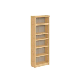 B&uuml;cherregal OTTO HOME "Soeren Regal B/T/H: 80/33,5/220 cm, mit 6 F&auml;chern", natur, B:80cm H:220cm T:33,5cm, Massivholz, Regale, B&uuml;cherregal, massive Kiefer, FSC-zertifizier