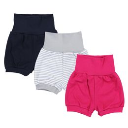Pumphose TUPTAM "Pumphose Baby M&auml;dchen Kurze Pumphose 3er Pack", M&auml;dchen, Gr. 68, N-Gr, rosa (farbenmix 2), Obermaterial: 100% Baumwolle CO., Hosen