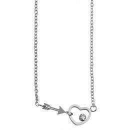 Adelia&acute;s Kette mit Anh&auml;nger ADELIA&acute;S "Damen Edelstahl Halskette mit Anh&auml;nger Herz unbekannt cm", silber (silber, herz), Halsketten, Damen, unbekannt, Edelstahl