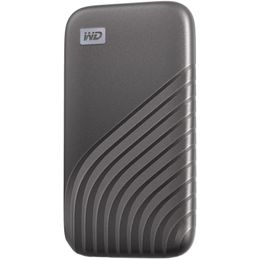 Western Digital SSD-Festplatte "Mobile Festplatte "My Passport SSD" 4 TB", grau, 4000 GB, Schreibgeschwindigkeitmaximal 1000 MB/s Lesegeschwindigkeitmaximal 1050 MB/s, Festplatten