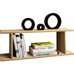 Wandregal Vcm "Holz Wandregal Wandboard H&auml;ngeregal Board Sirola", braun (honig, eiche), B:80cm T:20cm, Regale, Wandregal