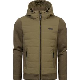 Steppjacke Ragwear "Doryan", Herren, Gr. XXXL (58), gelb (gelbgr&uuml;n), Obermaterial 1: 98% Nylon, 2% Elasthan. Obermaterial 2: 100% Polyester. Innenfutter: 100% Polyester. Wattierung: 100% Polyester, gerade h&uuml;ftbedeckend, hoch geschlossener Ausschnitt, &Auml;rmel ohne &Auml;rmelschlitz extrabreites B&uuml;ndchen krempelbar, Jacken Steppjacke, Coole Herren Outdoorjacke mit Kapuze