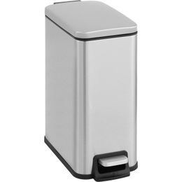 M&uuml;lleimer OTTO HOME "Joonah, mit verz&ouml;gertem Schlie&szlig;mechanismus, schmal und kompakt", stainless steel matt, B:14,3cm H:32,6cm T:27,36cm, Edelstahl, M&uuml;lleimer, M&uuml;lleimer, Nischen-M&uuml;lleimer, Treteimer, Kosmetikeimer mit Deckel